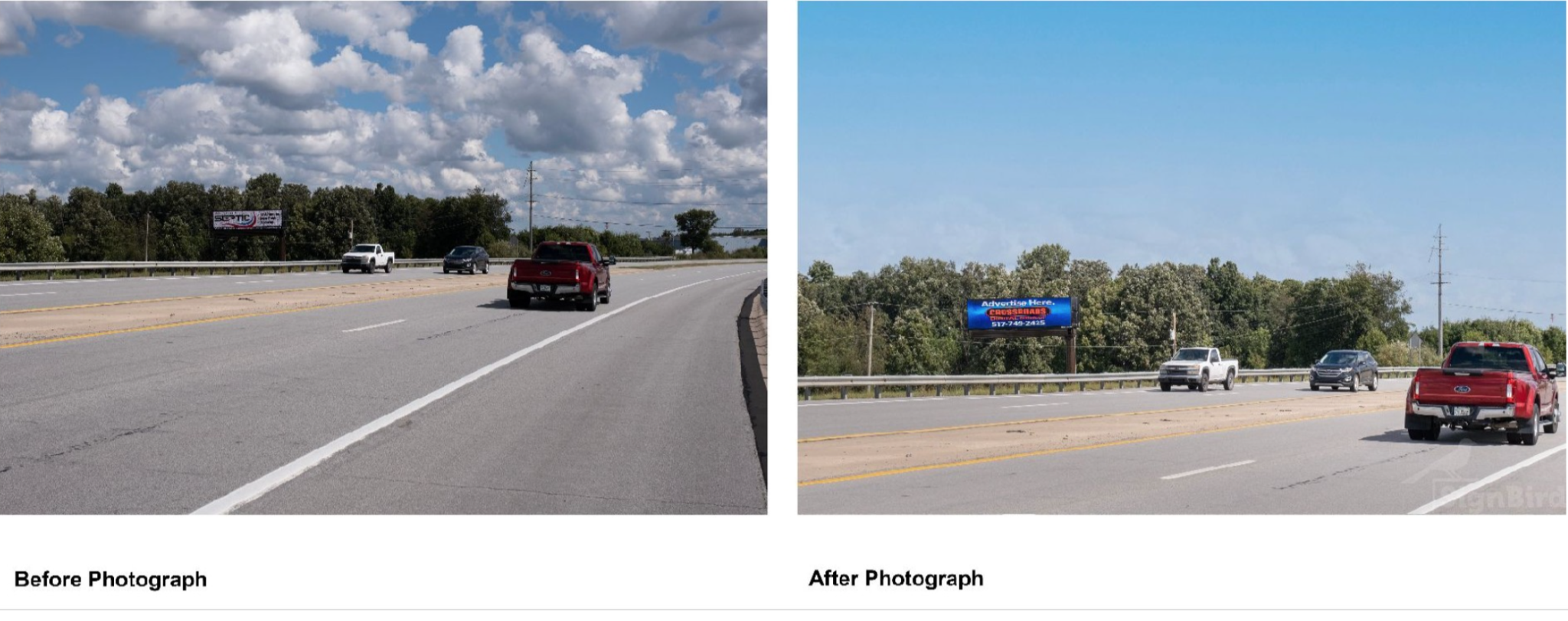 Before and After Billboard Photos